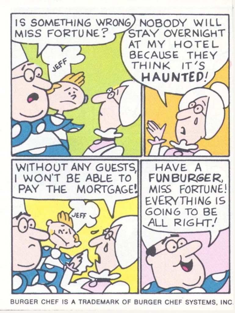 Burger Chef and Jeff: The Haunted Hotel Mystery | Art by Dick Chodkowski