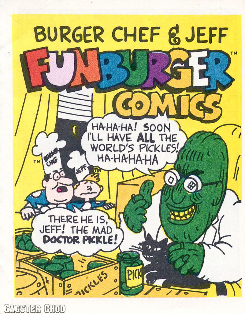 Burger Chef and Jeff In the Great Pickle Mystery | Art by Dick Chodkowski