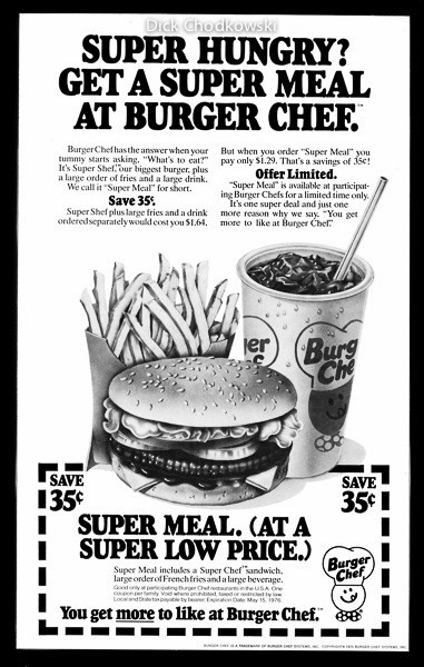 Burger Chef and Jeff Newspaper Ads.