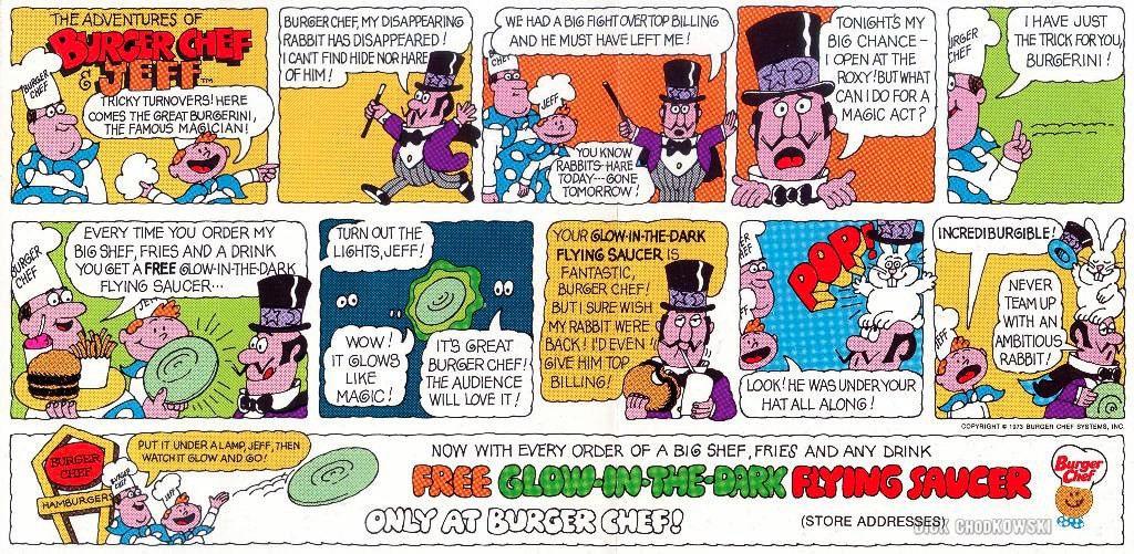 Burger Chef Comic Strips.