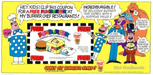Burger Chef and Jeff Promotions.