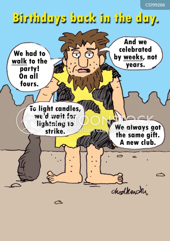 Cartoons | Caveman Birthdays | Dick Chodkowski